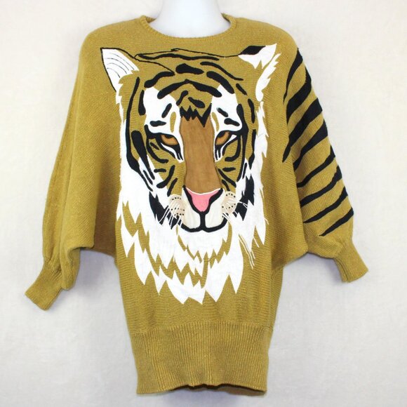 Bonnie Boerer | Sweaters | Vintage 8s Bonnie Boerer Tiger Sweater ...